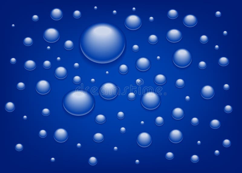 Vector Blue Drops Background Stock Vector - Illustration of raindrop ...