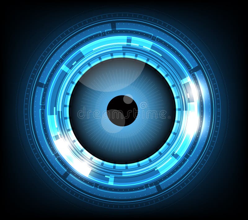 Vector Blue Eyeball Cyber Future Technology , Security Concept ...