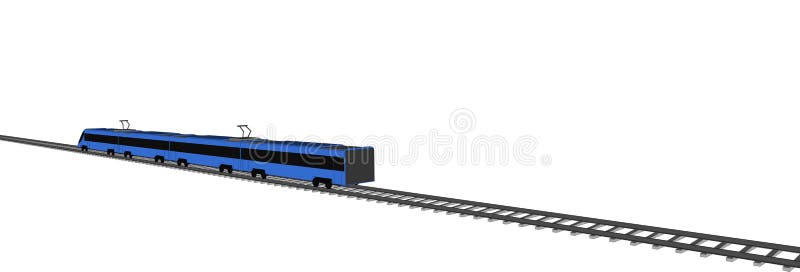 Vector Blue Fast Train on White Stock Illustration - Illustration of ...