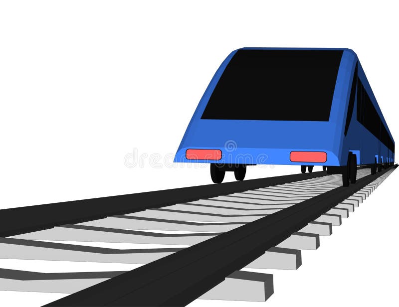 Vector Blue Fast Train on White Stock Illustration - Illustration of ...