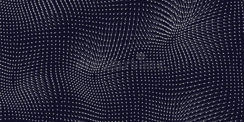 Vector Blue Field Visualization of Forces. Magnetic or Gravitational ...