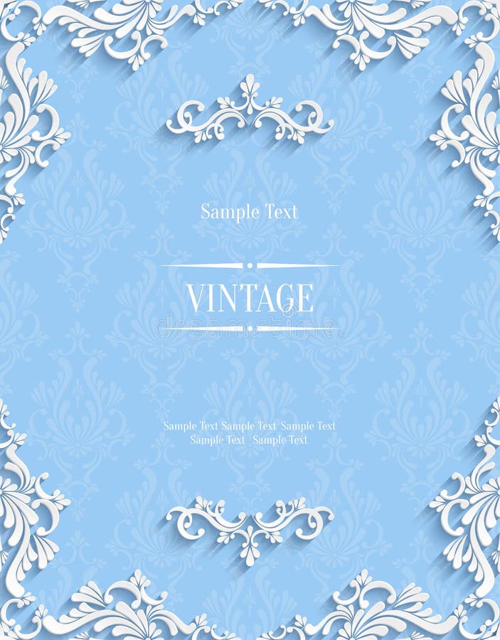 Baby Blue Background Invitation