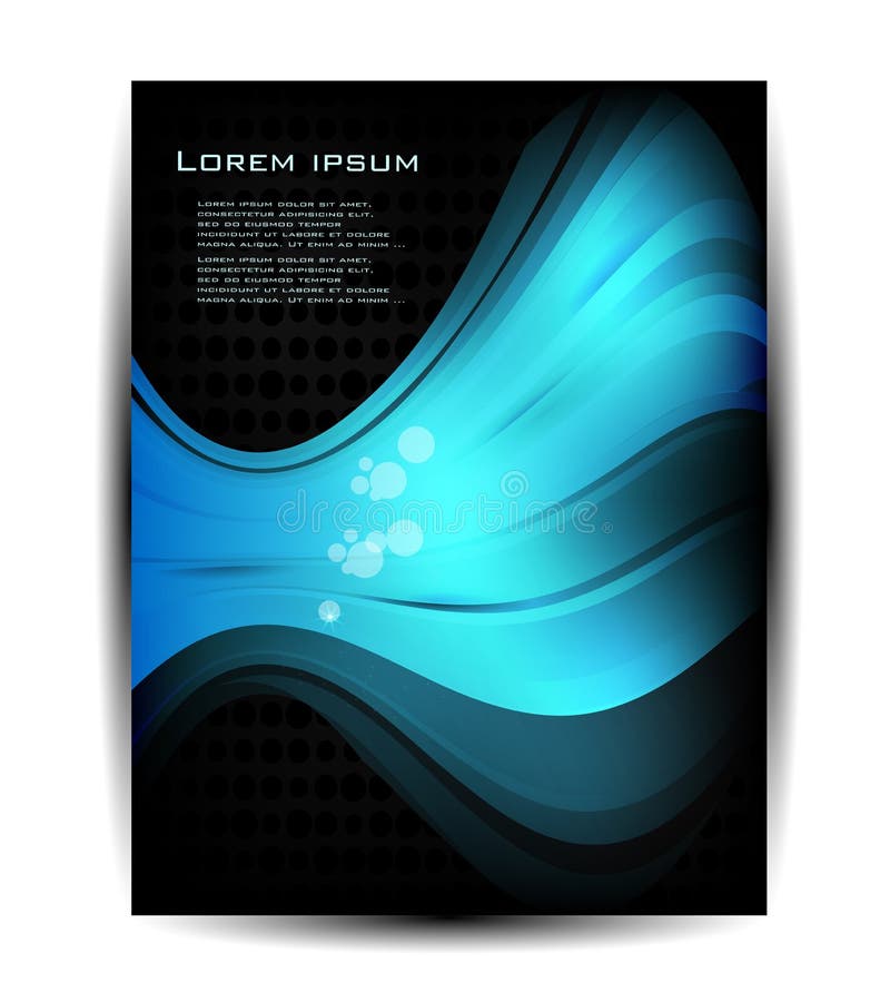 Vector Blue Flower Card and Drop Stock Illustration - Illustration of ...