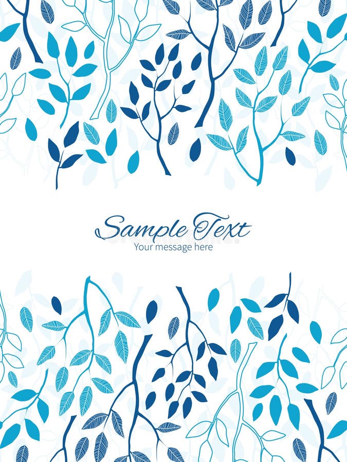 Vector Blue Forest Vertical Double Borders Frame Stock Vector ...