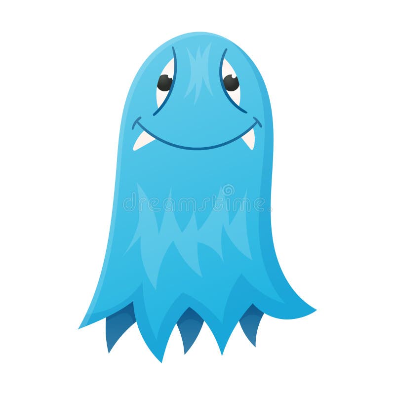 Vector Blue Funny Monster Isolated on White. Stock Vector ...