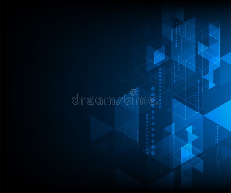 Vector Blue Future Abstract Technology Background, Digital Data ...