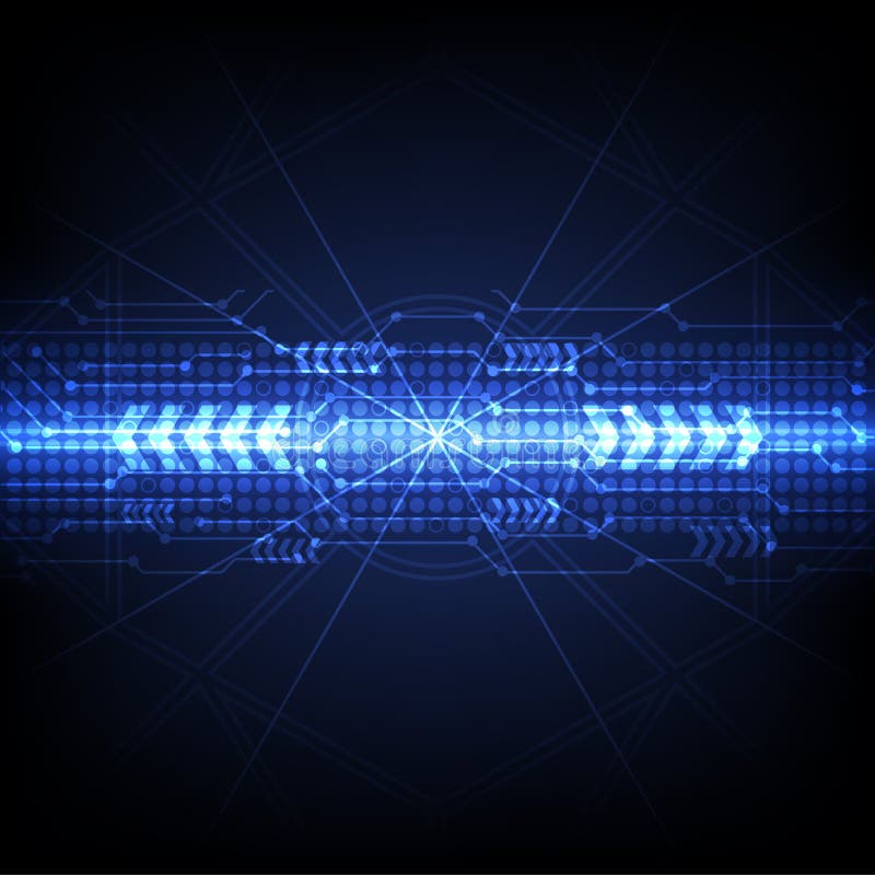 Vector Blue Future Abstract Technology Background, Digital Data Encryption Stock Vector ...