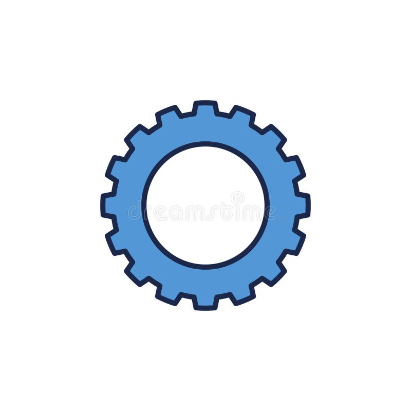 Vector Blue Gear Concept Icon or Logo Stock Vector - Illustration of ...