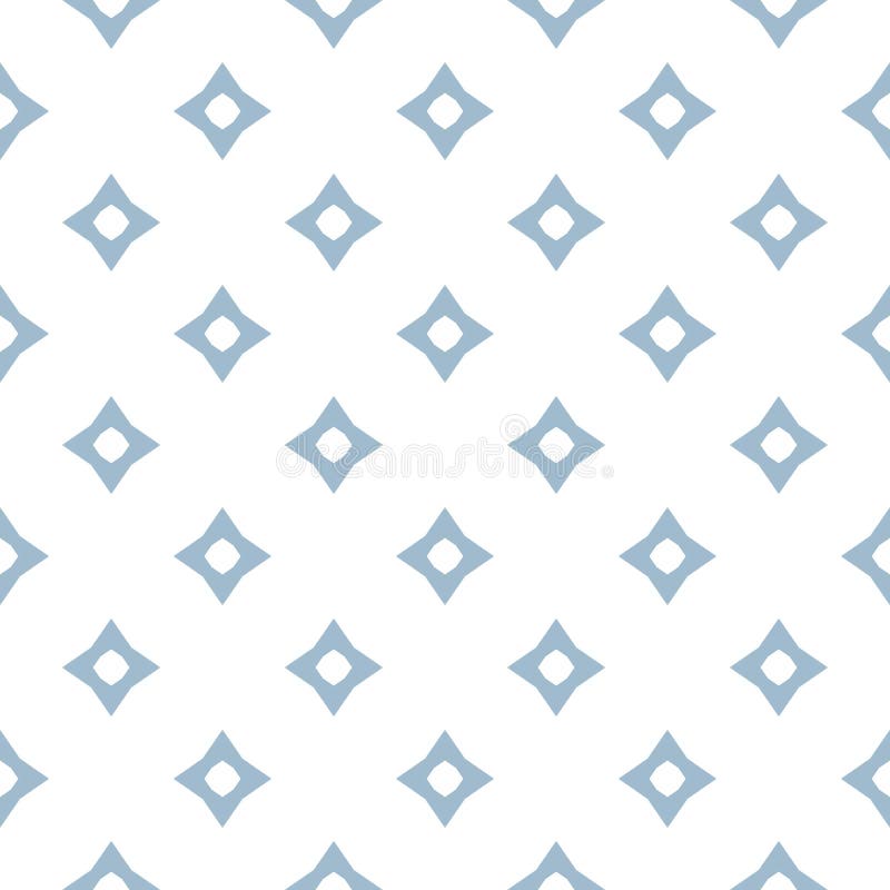 Vector Blue Geometric Seamless Pattern with Diamond Shapes, Perforated ...