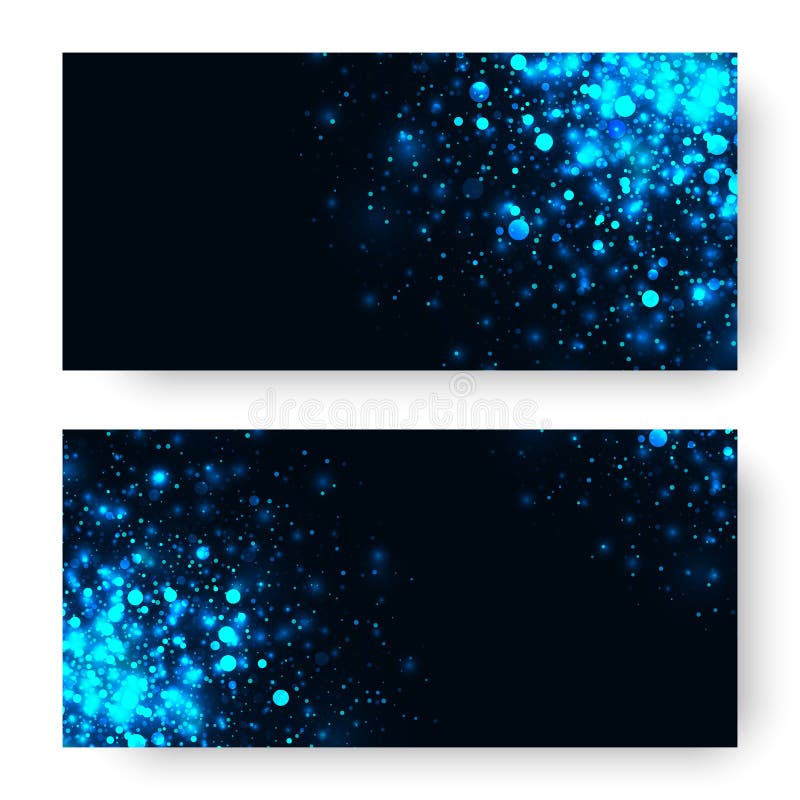 Vector Blue Glowing Light Glitter Background. Magic Glow Light Effect ...