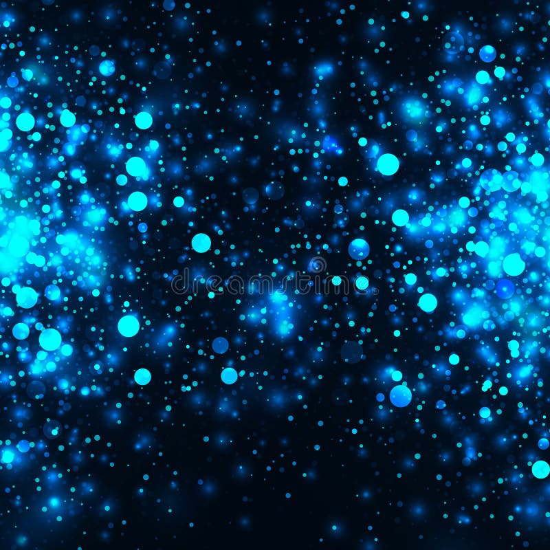 Vector Blue Glowing Light Glitter Background. Magic Glow Light Effect ...