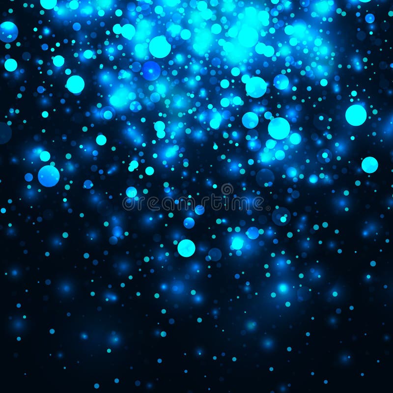 Vector Blue Glowing Light Glitter Background. Magic Glow Light Effect ...