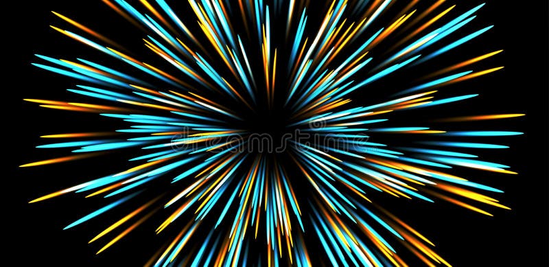 Vector Blue and Gold Color Design with a Burst Fireworks Stock Vector ...