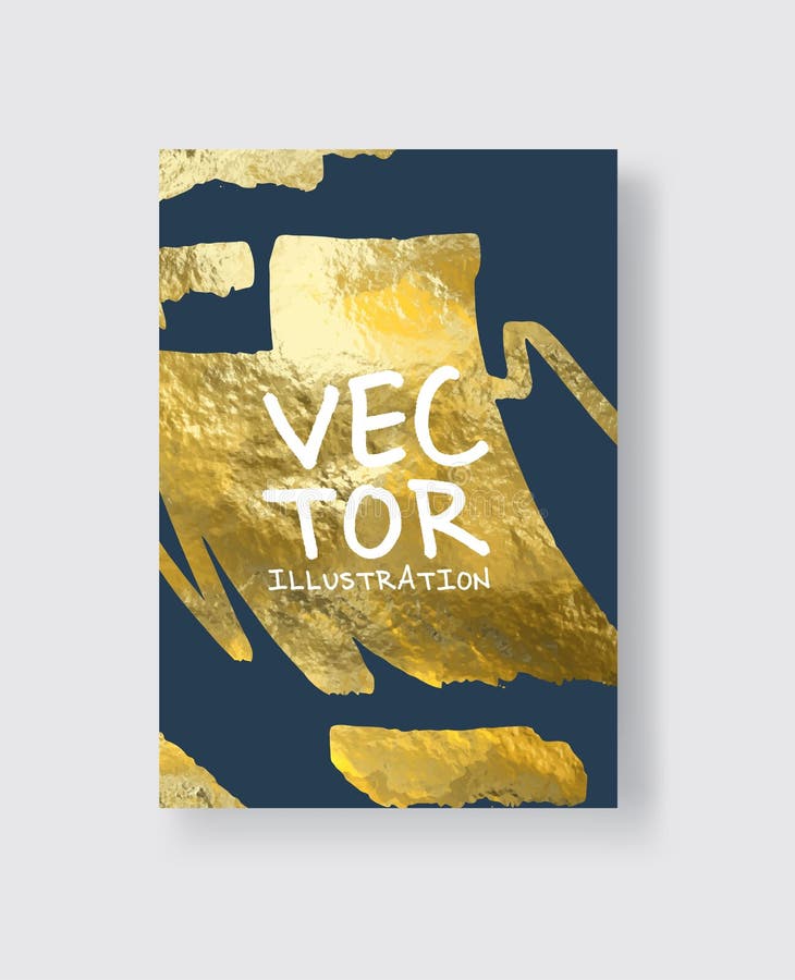 Vector Blue and Gold Design Templates for Brochures Stock Vector ...