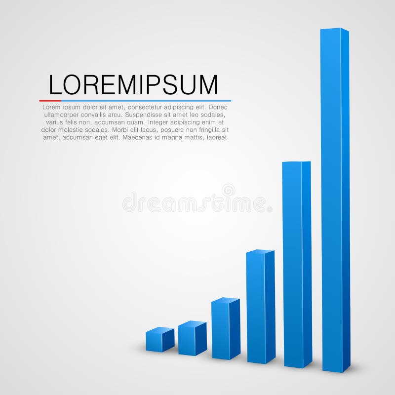 Vector Blue Graph Chart Background. Stock Vector - Illustration of ...