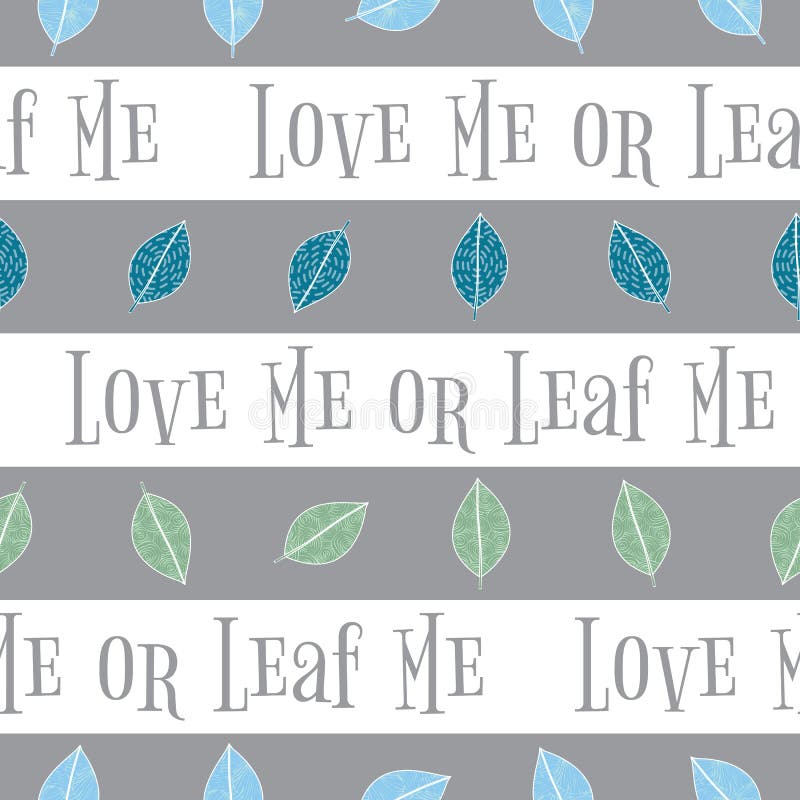 Vector Blue Green Teal Leaves with Text on Gray and White Stripes ...