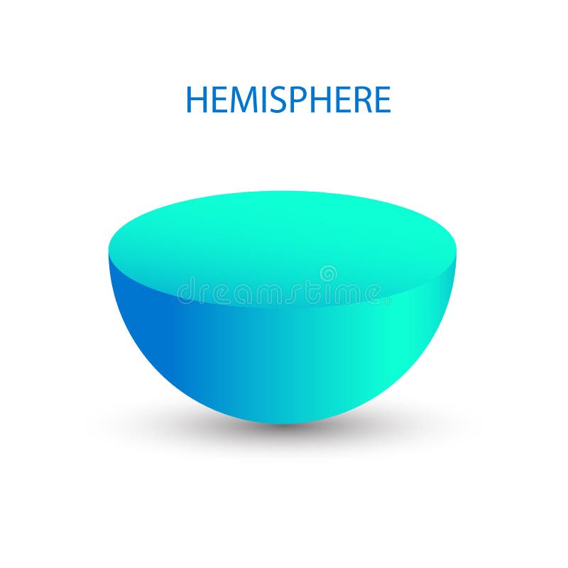 Vector Blue Hemisphere with Gradients and Shadow for Game, Icon ...