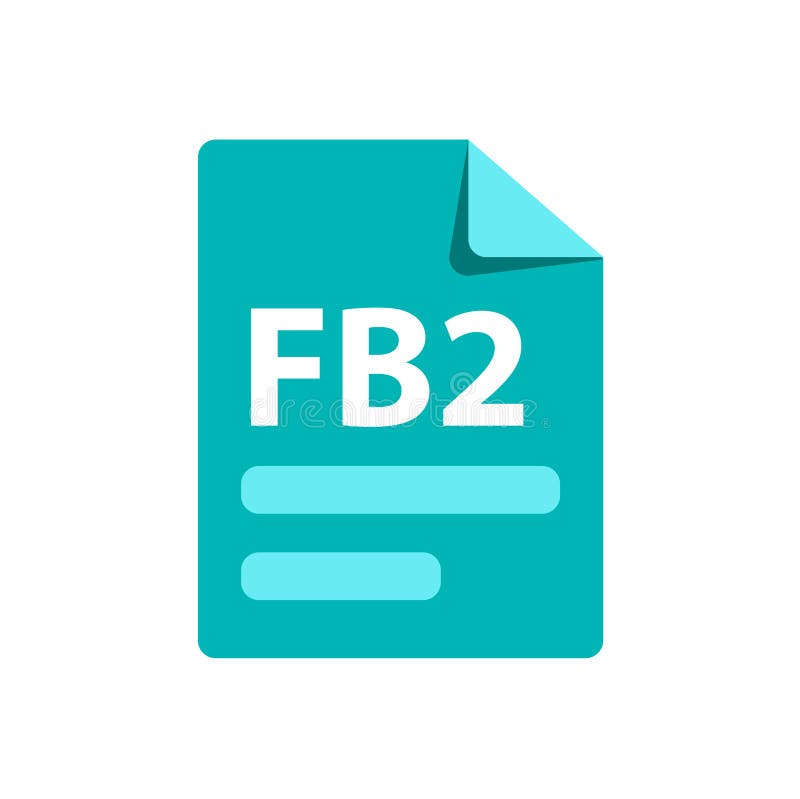 Vector Blue Icon FB2. File Format Extensions Icon Stock Vector ...