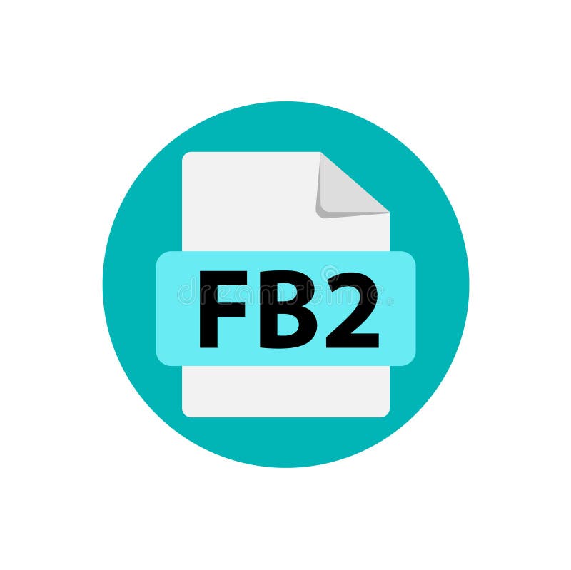 Vector Blue Icon FB2. File Format Extensions Icon Stock Vector ...