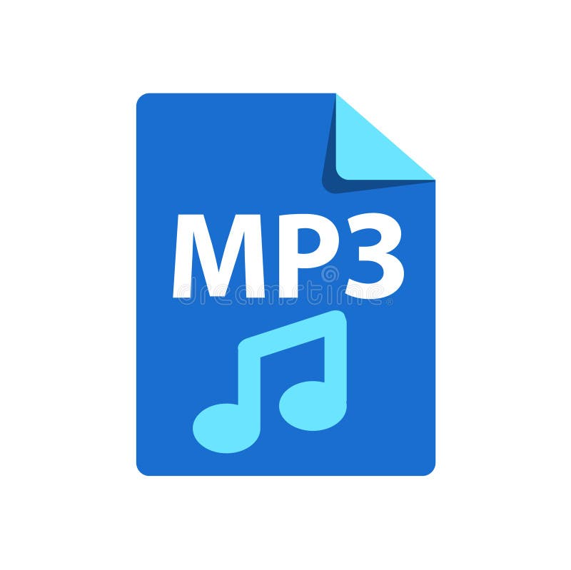 Vector Blue Icon MP3. File Format Extensions Icon Stock Vector ...