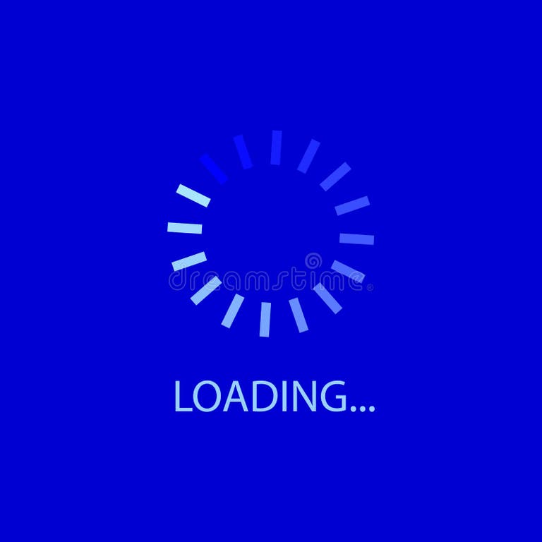 Vector Blue Loading Icon, System Update, Load Process Background. Stock ...