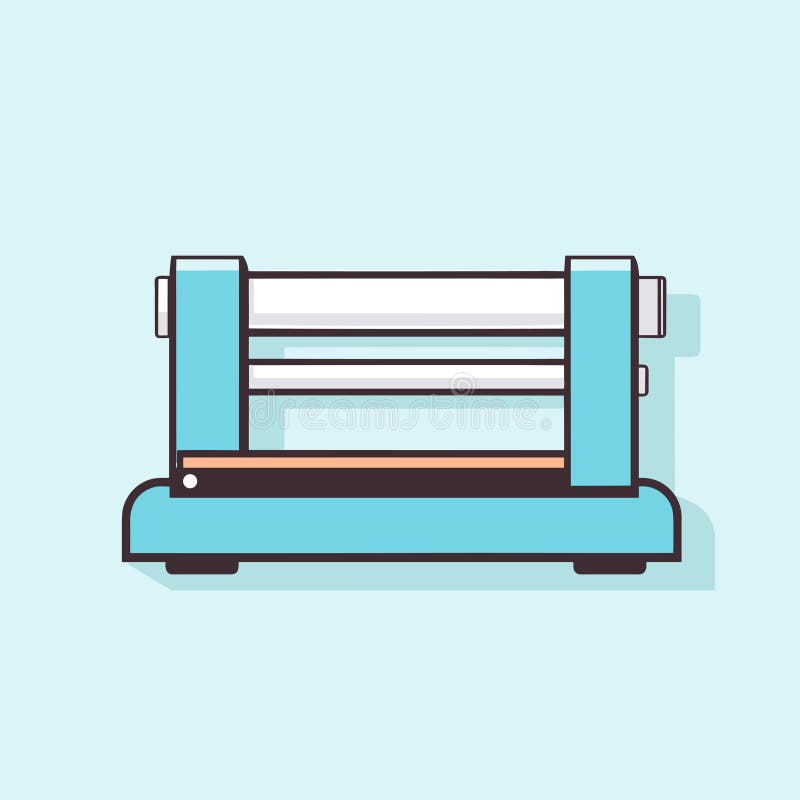 Vector of a Blue Machine with a White Sheet on Top, in a Simple and ...