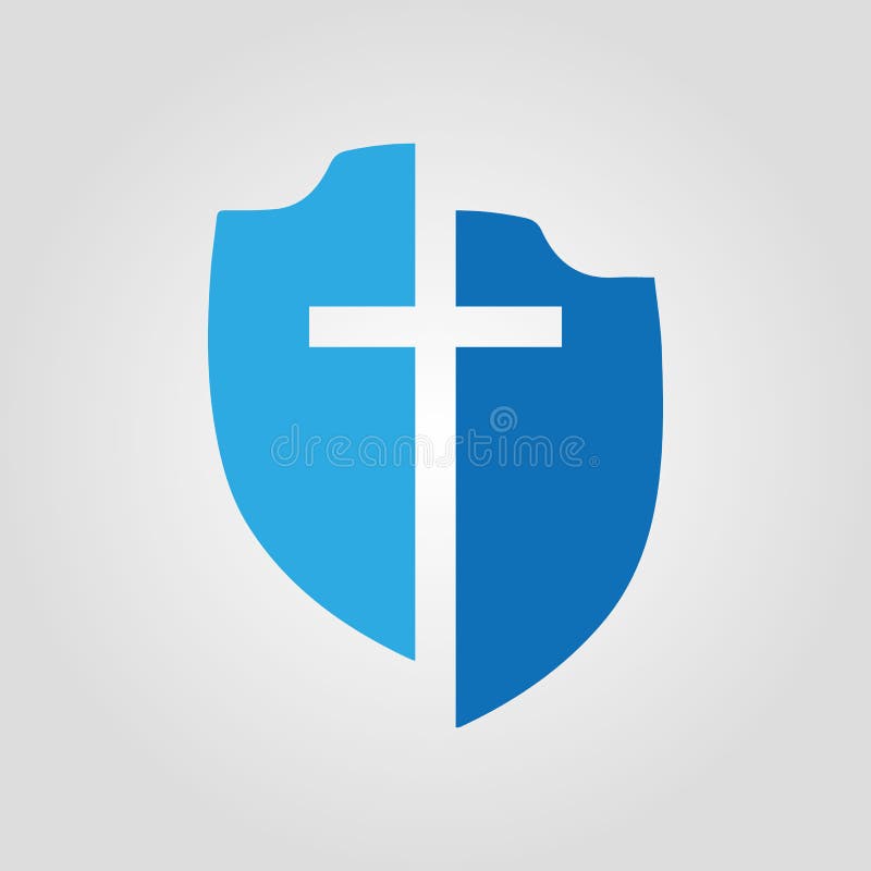 Vector Blue Medical Shield Icon. Modern Flat Design Vector Illustration ...