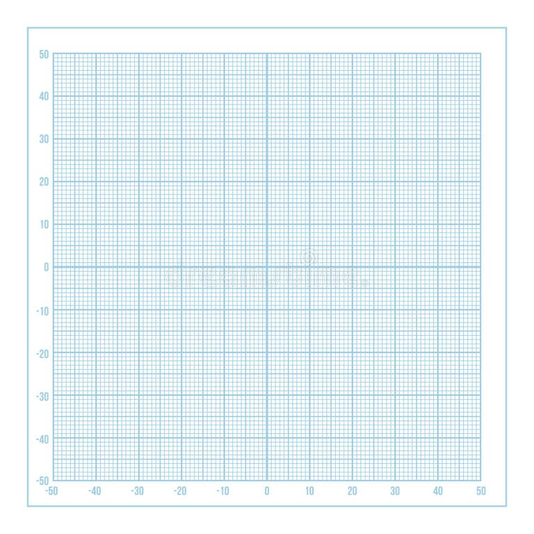 Vector Blue Metric Graph Paper with Coordinate Axis Stock Vector ...
