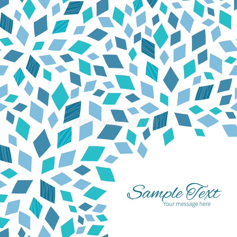 Vector Blue Mosaic Texture Frame Corner Pattern Stock Vector ...