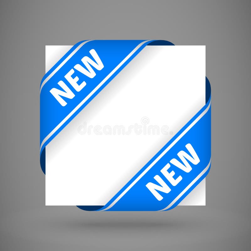 Vector Blue New Corner Ribbons Stock Vector - Illustration of business ...