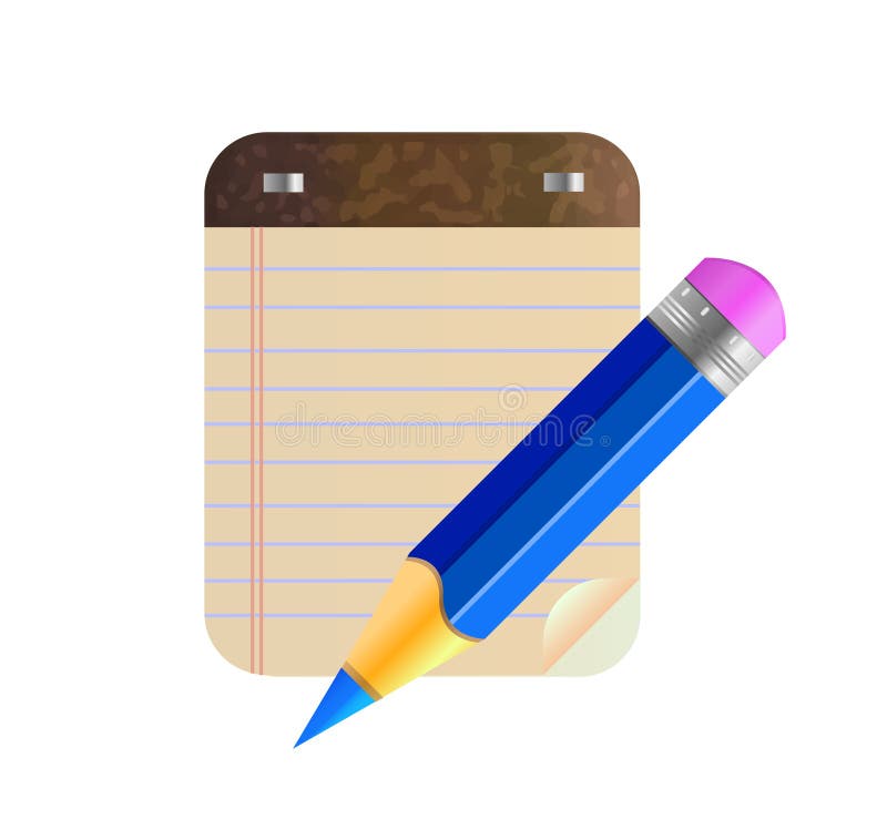 Vector blue pencil stock vector. Illustration of pink - 34218531