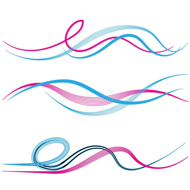 Vector Blue Pink Abstract Swoosh Background. Stock Vector ...