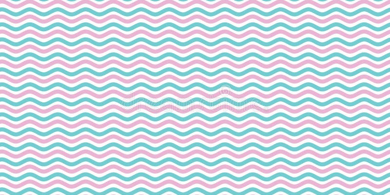 Vector Blue and Pink Wave Lines Seamless Pattern Stock Vector ...