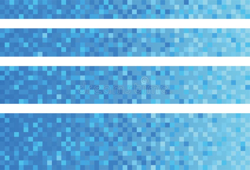 Vector Blue Pixel Texture Background Illustration Set Isolated on a ...