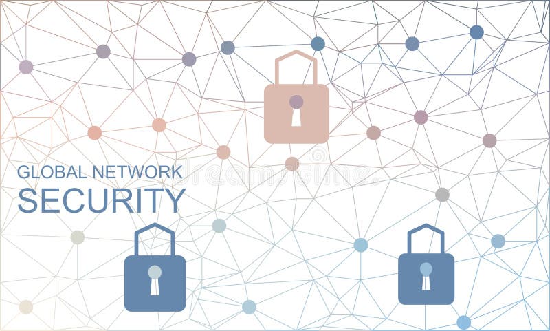 Global Network Security. Background or Concept Composed of Triangles ...