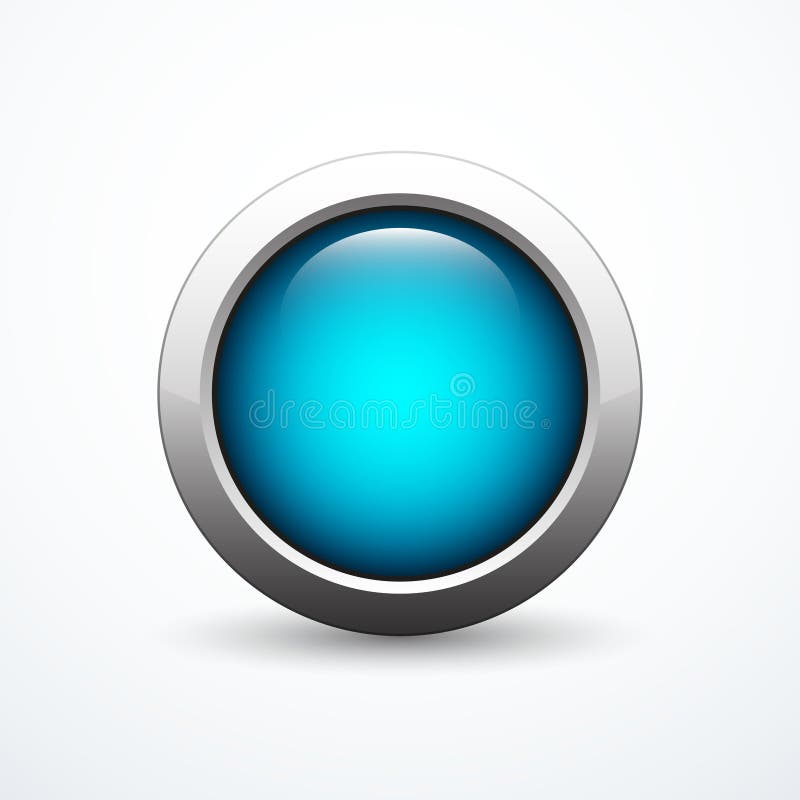Vector blue round button stock vector. Illustration of download - 99817914
