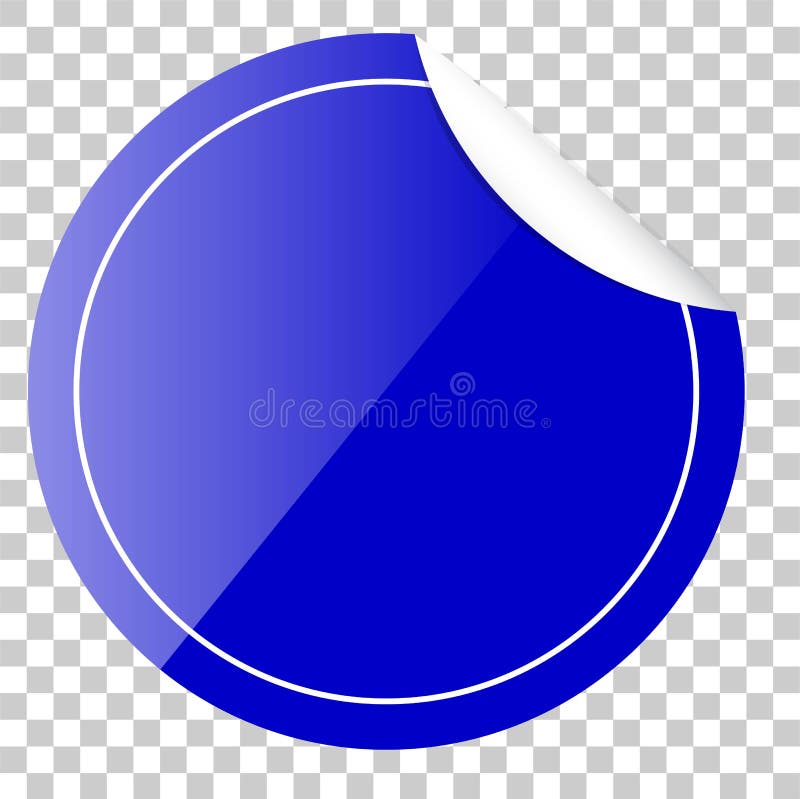 Blue Rounded Blank Tag, at Transparent Effect Background Stock Vector ...