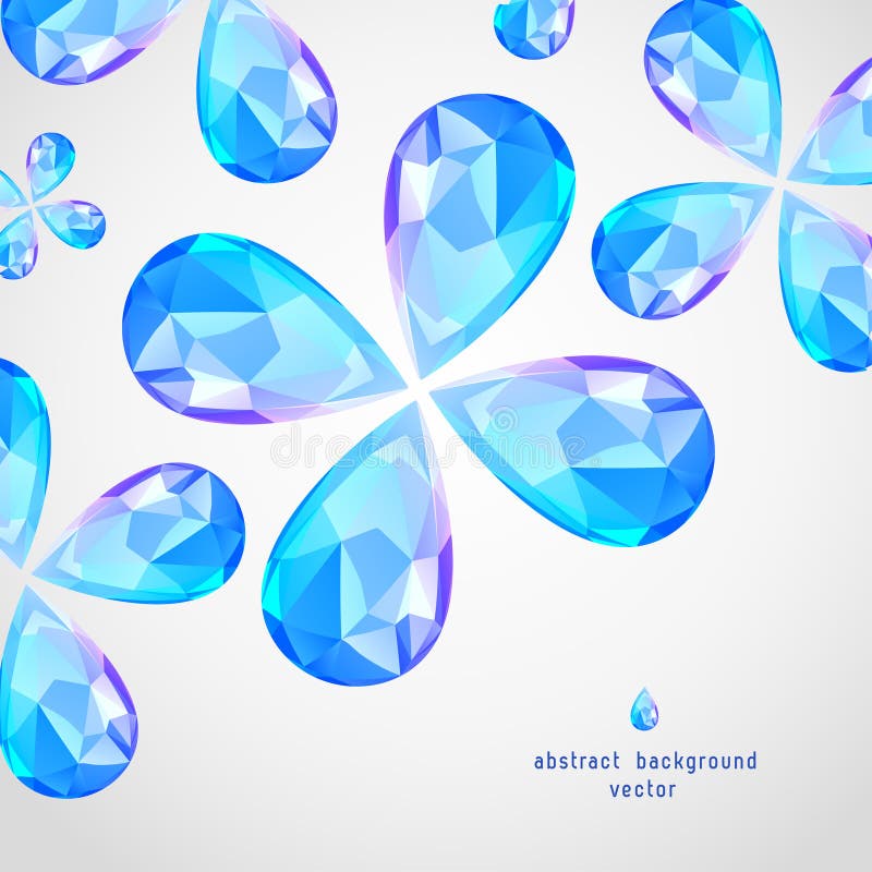 Vector Blue Sapphire the Drop Stock Vector - Illustration of sapphire ...