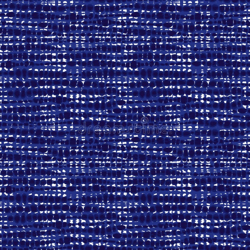 Vector Blue Seamless Fabric Texture. Canvas for Embroidery. Shibori ...