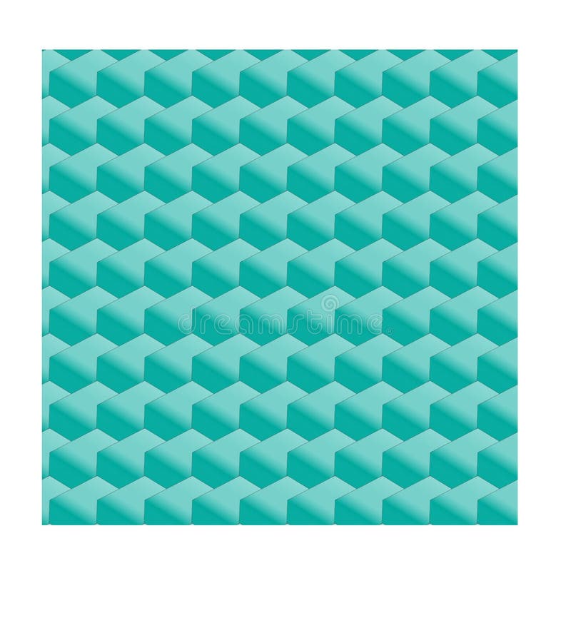 Vector Blue Seamless Texture. 3d Cubes Tile Web Background Stock Vector ...