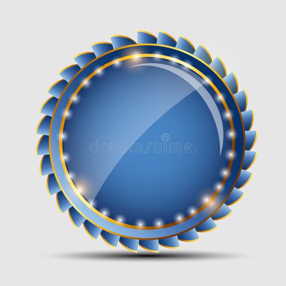 Vector Blue Sign, Label Template Stock Vector - Illustration of ...