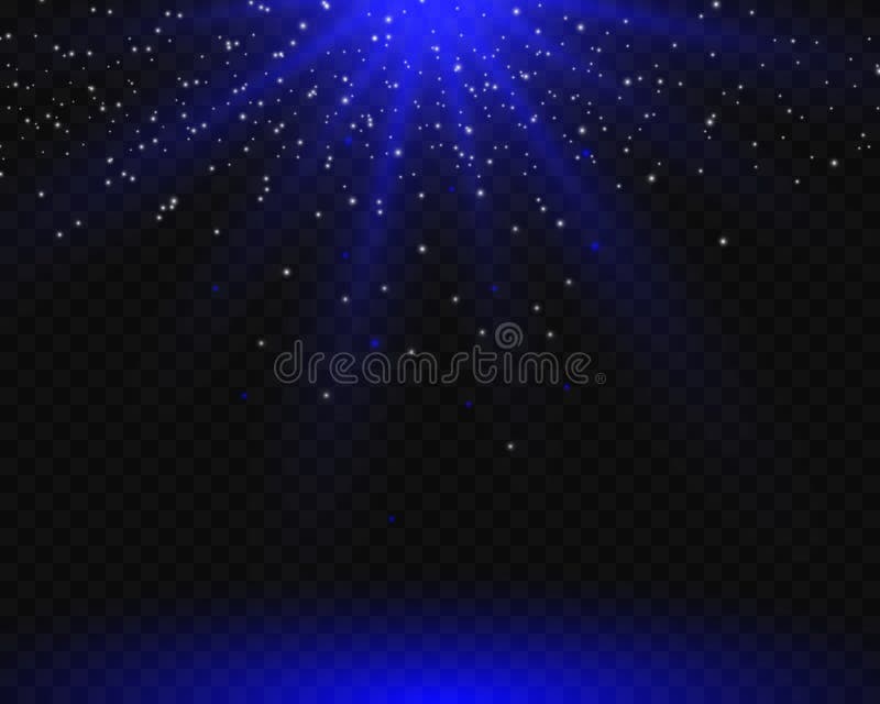 Vector Blue Sparkling Light Effect, Cast Dust, Blue Light Isolated ...