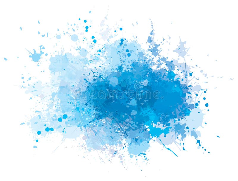 Vector Blue Splashing Blot. Stock Vector - Illustration of isolated ...