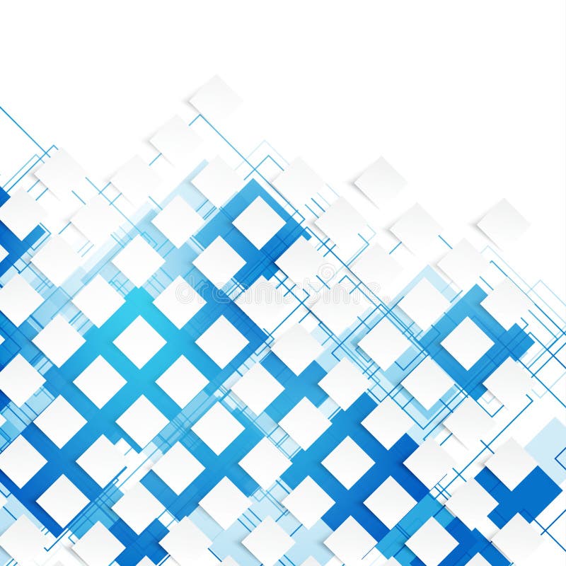 Abstract Squares Blank Blue Background Stock Vector - Illustration of ...