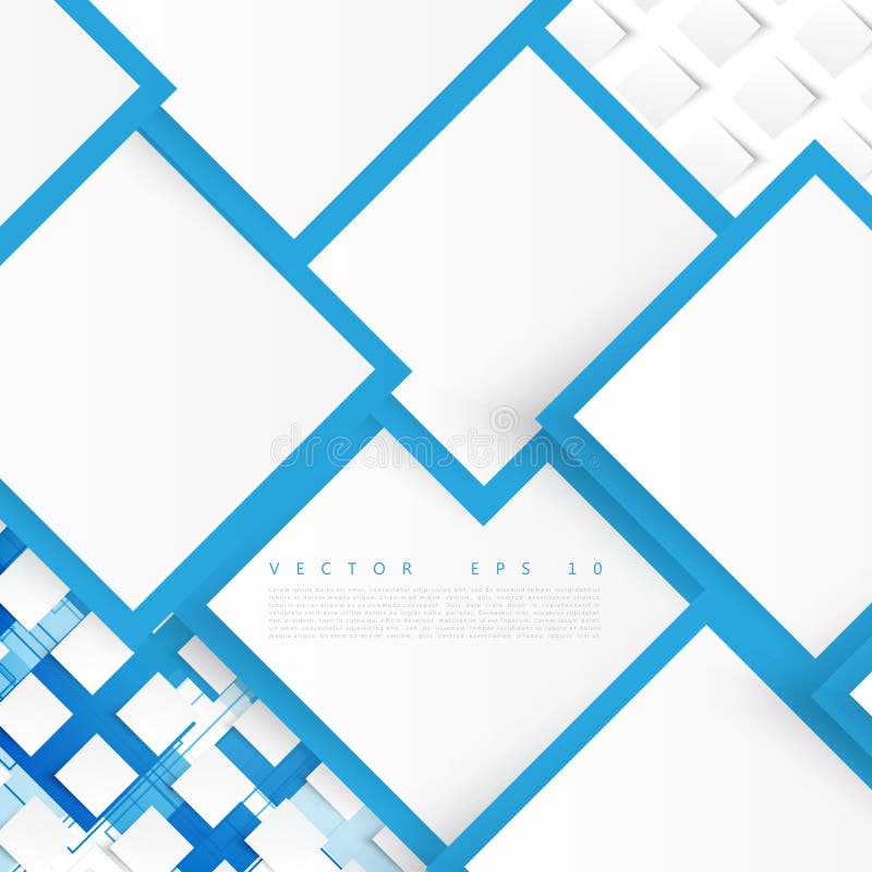 Vector Blue Squares. Abstract Background Stock Vector - Illustration of ...