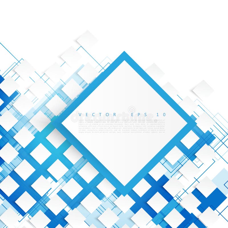 Vector Blue Squares. Abstract Background Stock Vector - Illustration of ...