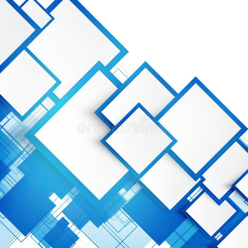 Vector Blue Squares. Abstract Background Stock Vector - Illustration of ...