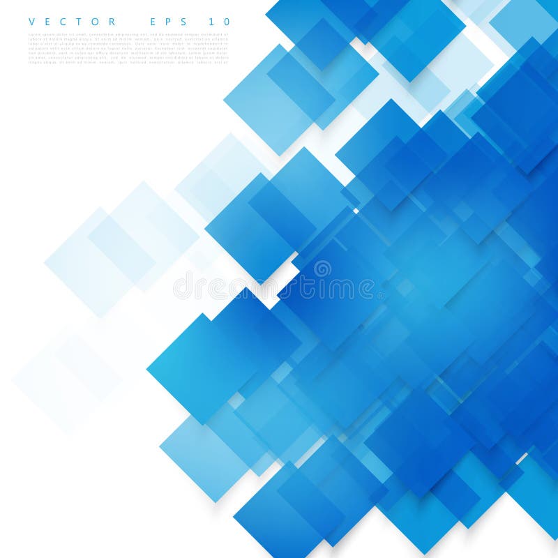 Vector Blue Squares. Abstract Background Stock Vector - Illustration of ...
