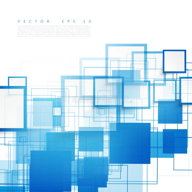 Vector Blue Squares. Abstract Background Stock Vector - Illustration of ...