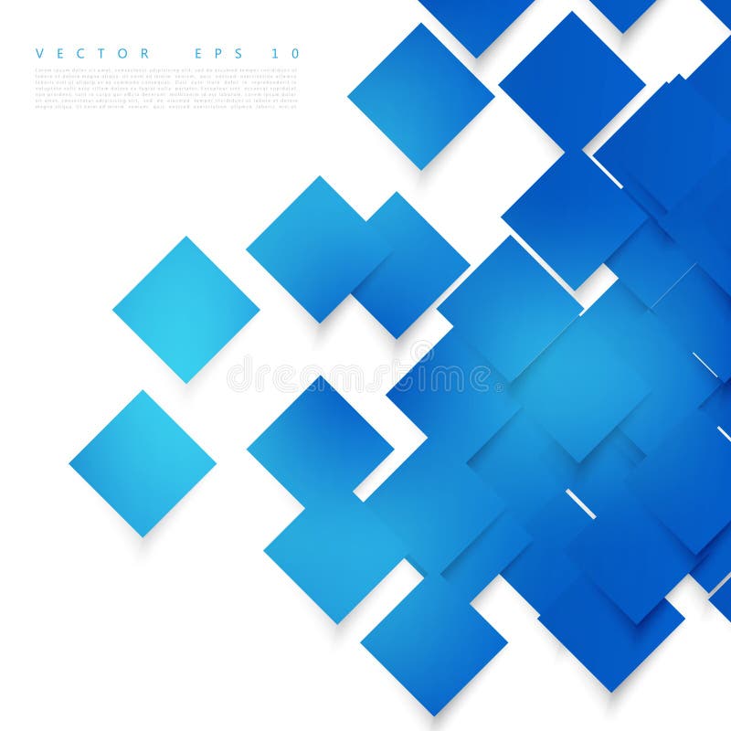 Vector Blue Squares. Abstract Background Stock Vector - Illustration of ...